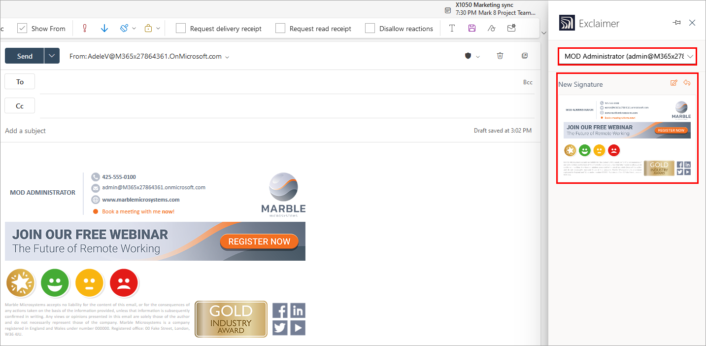 How to apply a personal signature to an email sent from a shared mailbox – Exclaimer Knowledge Base